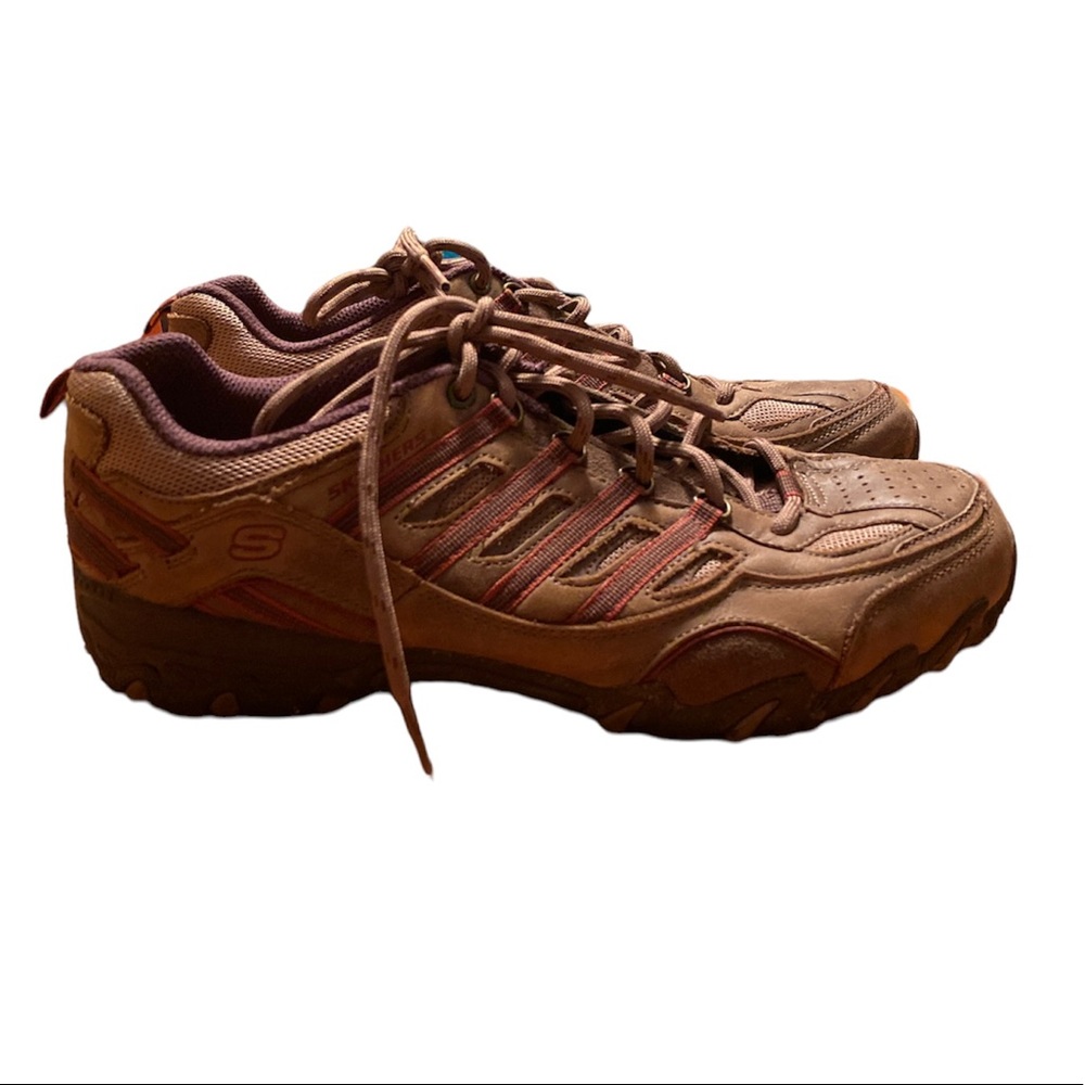 Skechers Womens Brown Casual Leather/Textile Upper Sn… - Gem